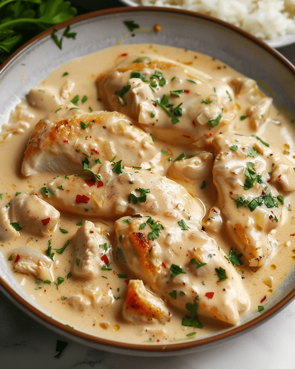Creamy Garlic Chicken | Emily'S Plate