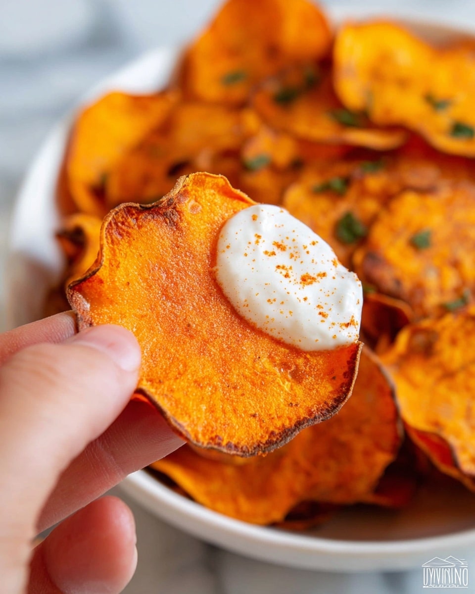 Crispy Air Fryer Sweet Potato Chips - Easy Healthy Snack