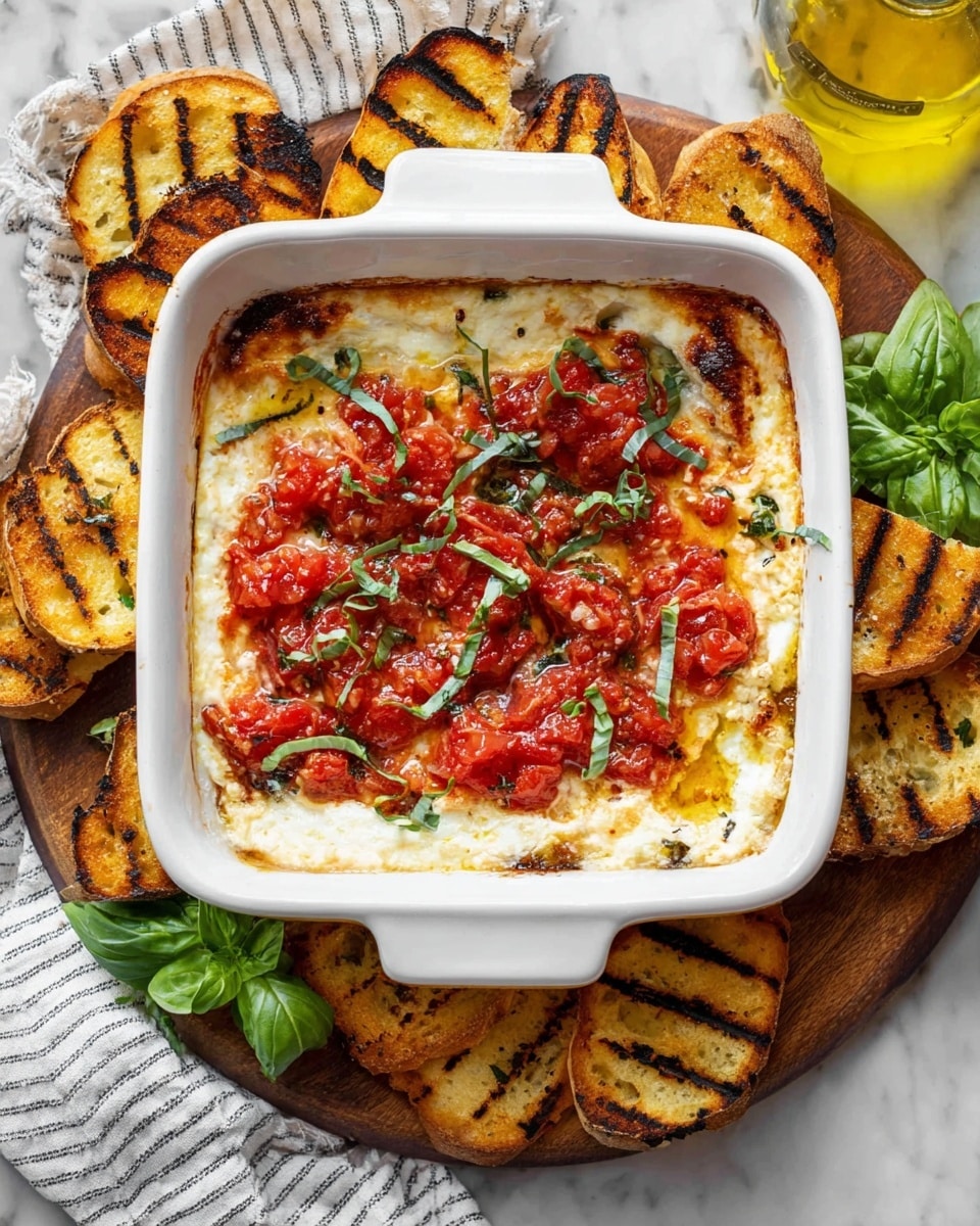 Baked Goat Cheese Bruschetta Dip - Irresistible Cheese Appetizer