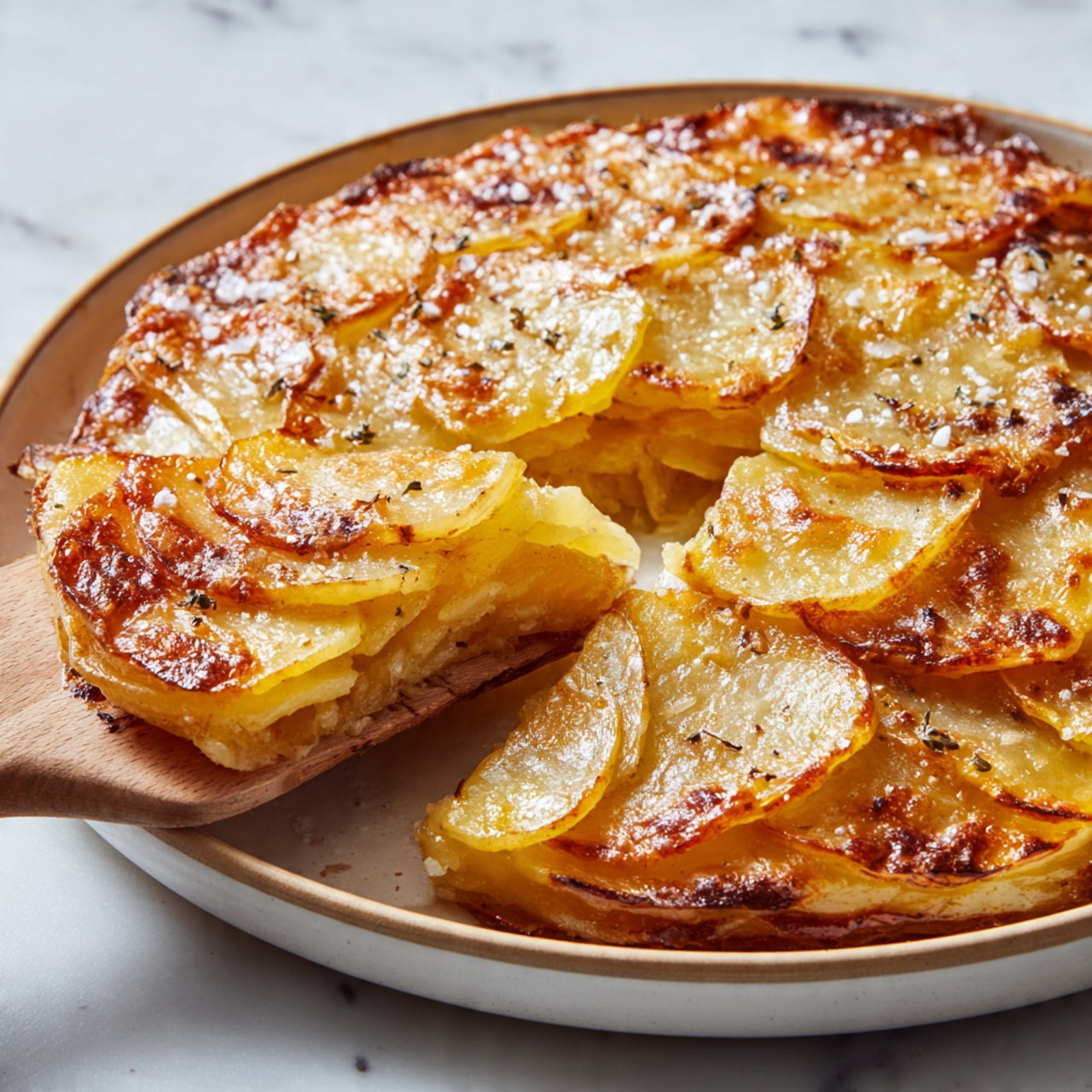 Pommes Anna Layered Potatoes with Garlic Herb Butter | Elegant French Side