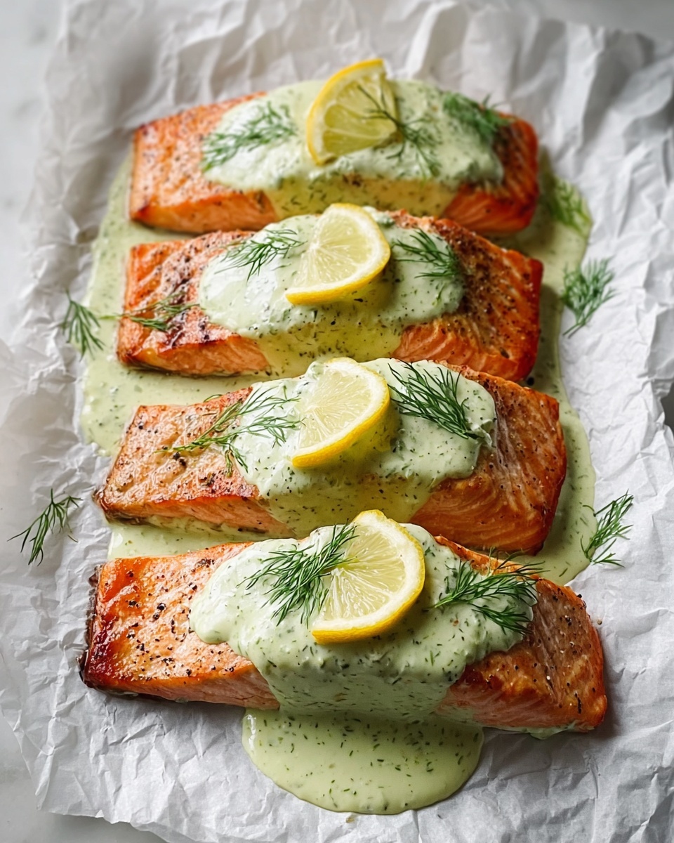Crispy Baked Salmon with Zesty Lemon Dill Sauce | Delicious & Easy