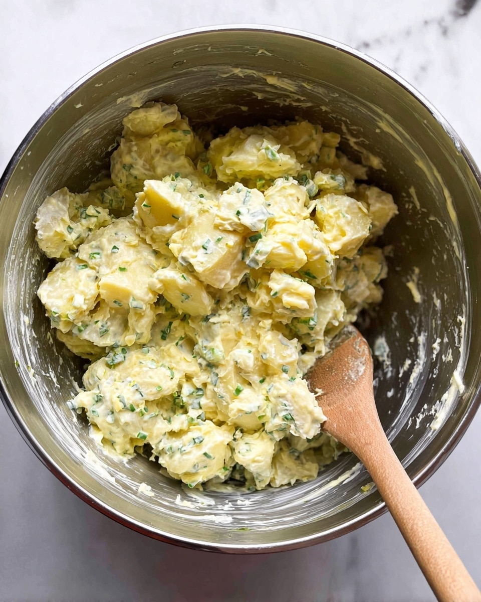 Creamy Yukon Gold Potato Salad with Eggs and Fresh Herbs
