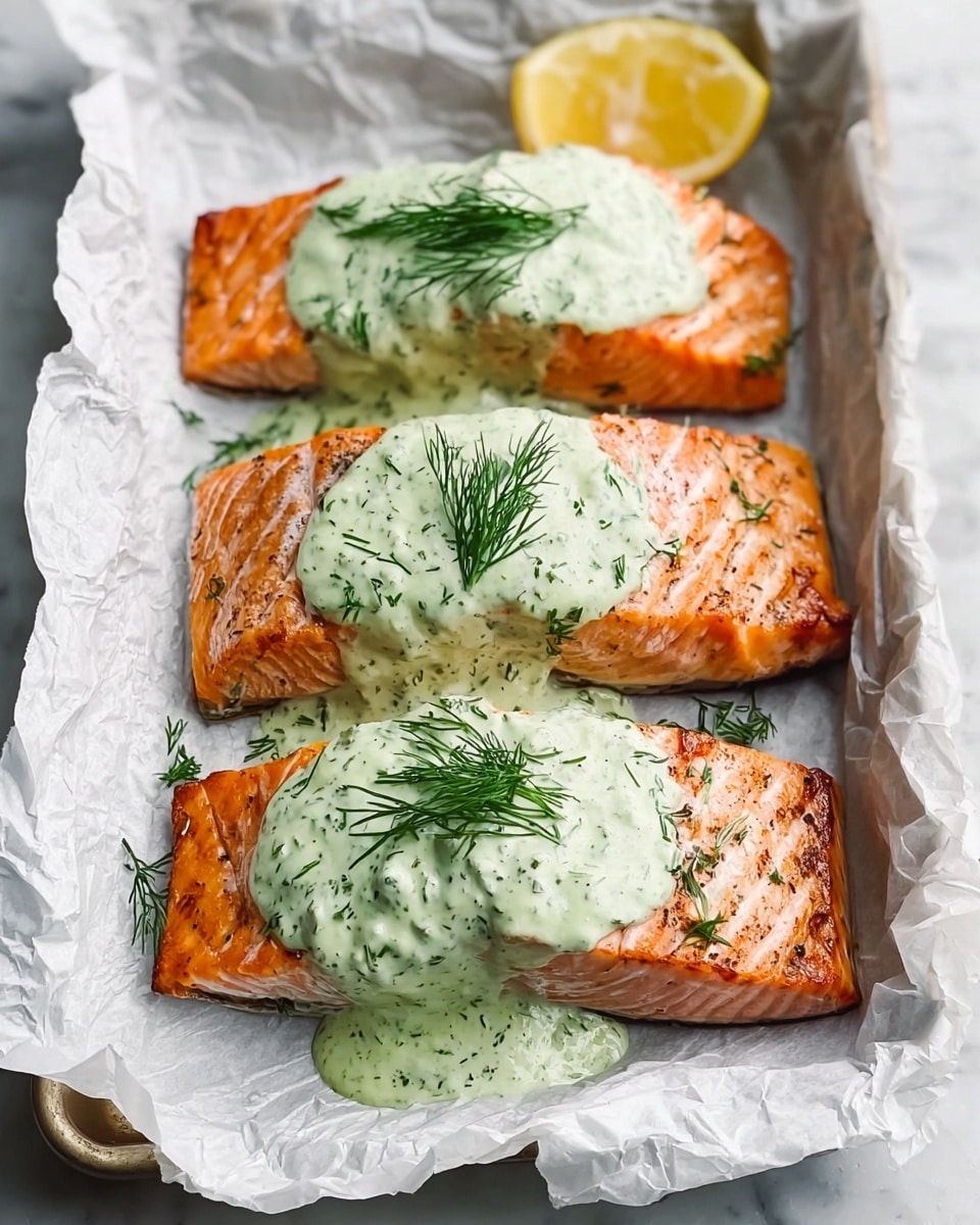 Crispy Baked Salmon with Zesty Lemon Dill Sauce | Delicious & Easy