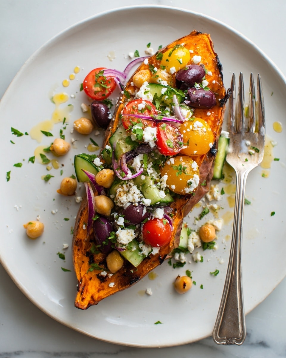 Mediterranean Stuffed Sweet Potatoes: Flavorful & Healthy Meal
